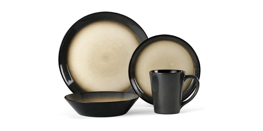 Aria Gray 16-Piece Dinnerware Set