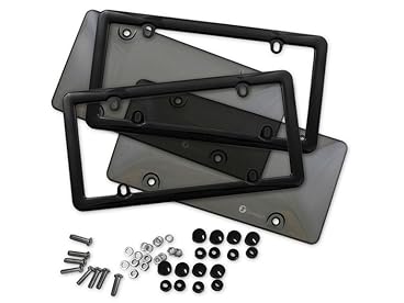 Zone Tech Clear Tinted Smoked License Plate