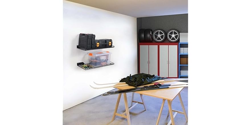 Wallmaster Garage Wall Shelf 2 Pack Black