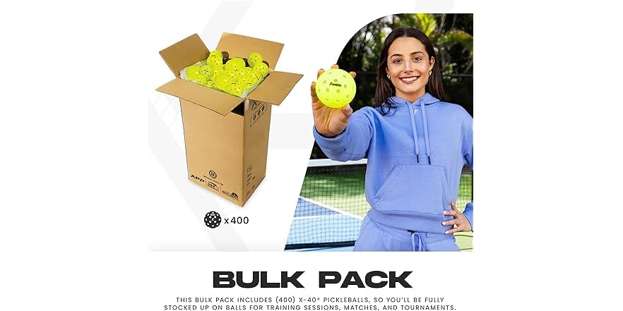 Franklin Sports X-40 Pickleballs - 400 Bulk Pack