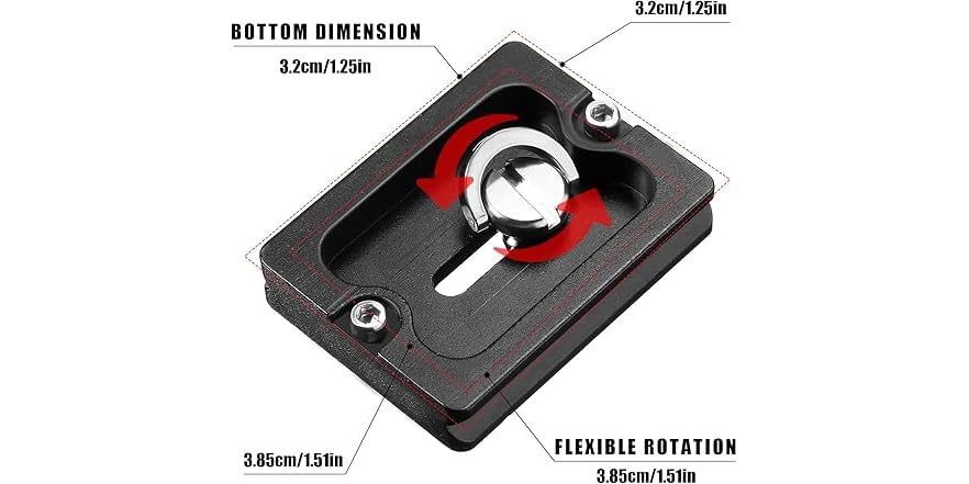 2 PC Metal Tripod Quick Release Mount