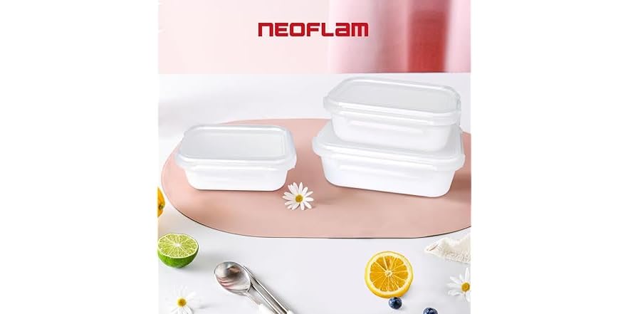 Neoflam Opal Glass 21oz Rectangular Food Storage