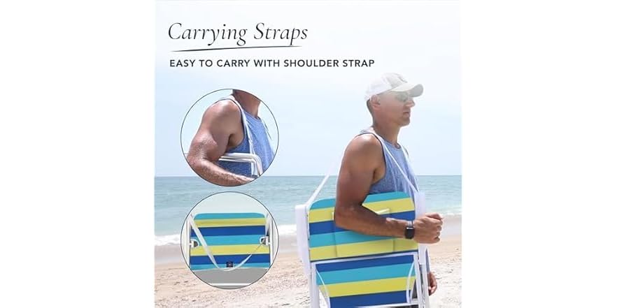 CARIBBEAN JOE Folding Beach Chair