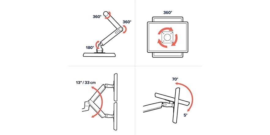 Ergotron – LX Vertical Stacking Dual Monitor Arm (Open Box)