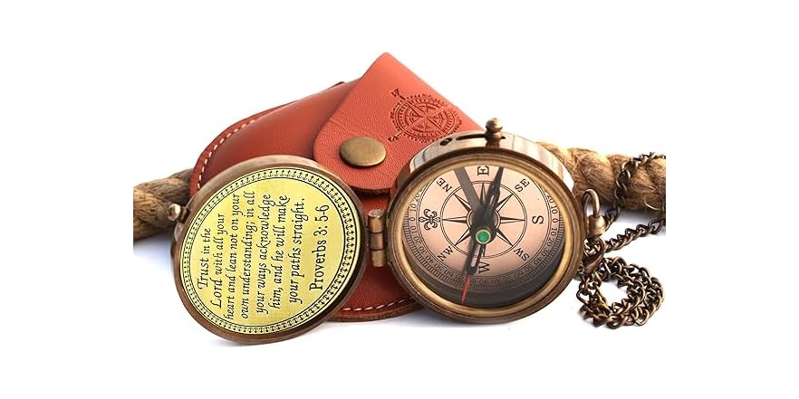 Trust in The Lord Proverbs Engraved Compass