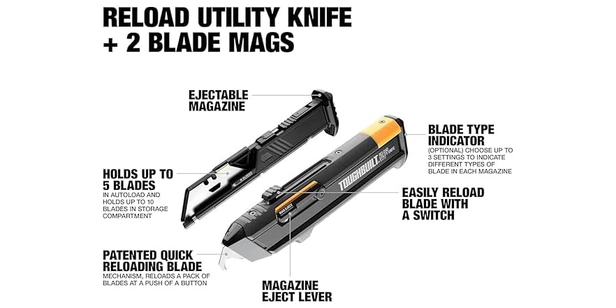 ToughBuilt TB-H4S2-03 Reload Utility Knife