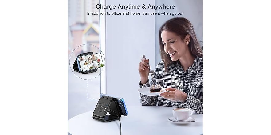 RTOPS 3-in-1 GaN Magnetic Wireless Charging Station