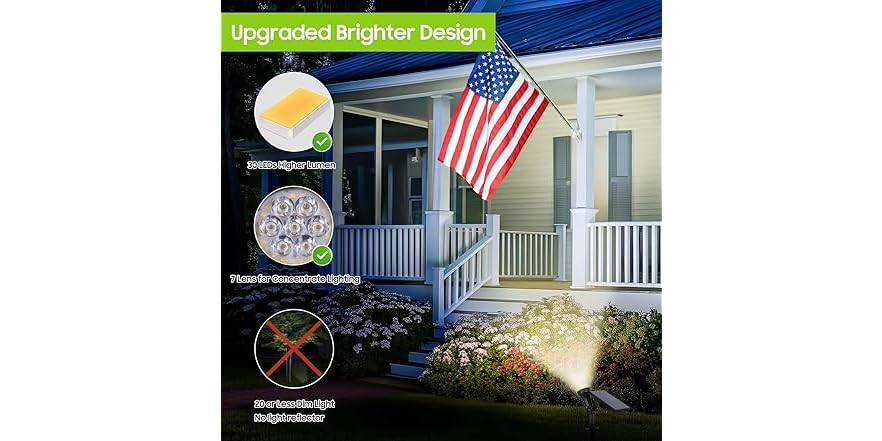Bosceos 6-Pk Solar Powered Spot Lights