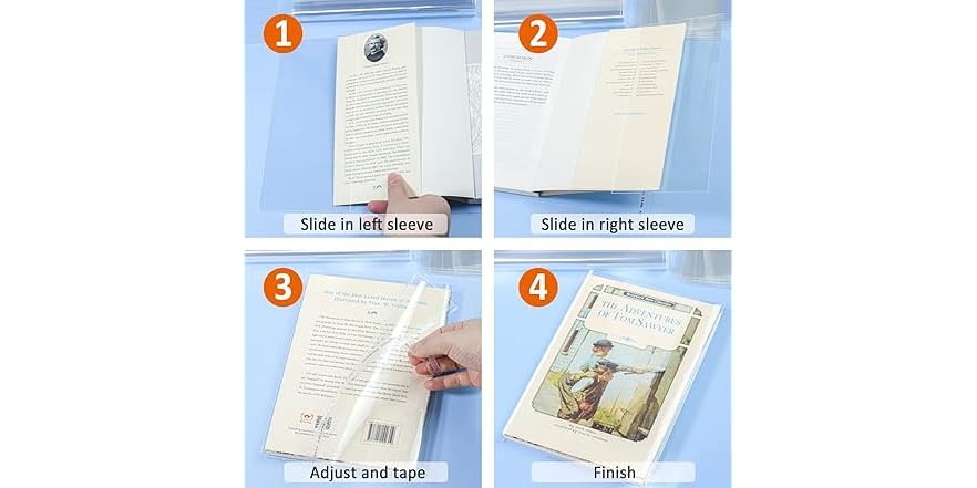100 Pieces Clear Book Covers