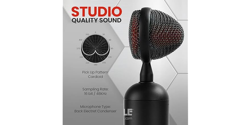 Pyle Professional USB Cardioid Condenser Microphone