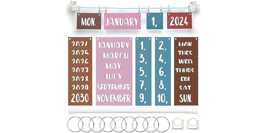 Bohe Calendar bulletin board set 2 Pack