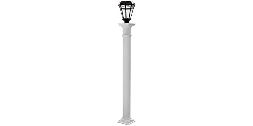 VITA Providence Round Lamp Post White