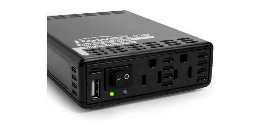 PowerLine 200W Power Inverter with USB Port