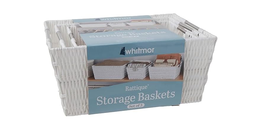Whitmor Rattique Storage Baskets