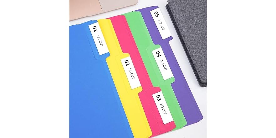 Amazon Basics 3 Tab File Folders