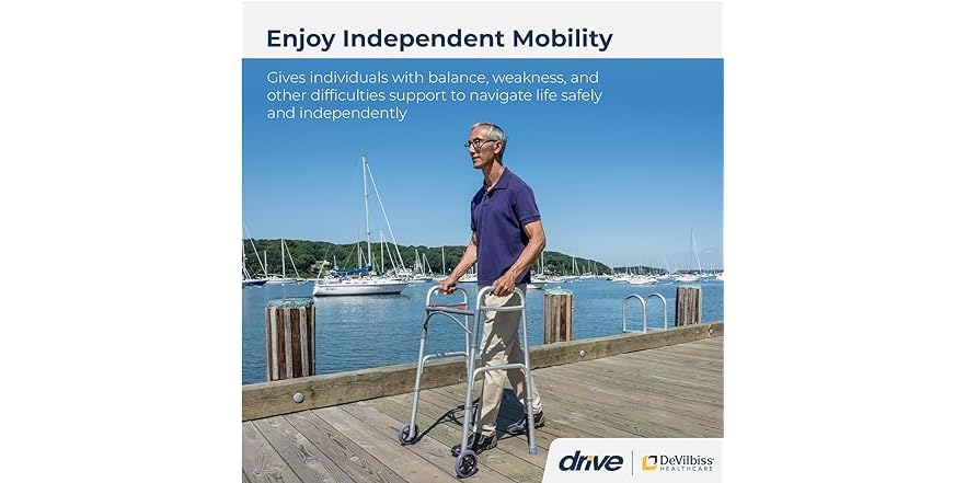 Drive Medical 2-Button Folding Walker
