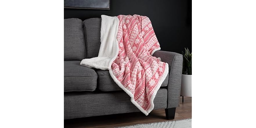 Lavish Home Reversible Fleece Blanket