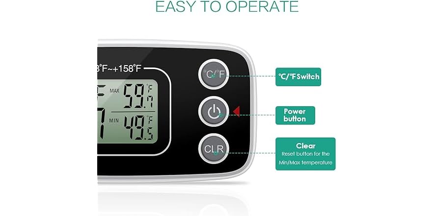 2 Pack Digital Indoor Thermometer