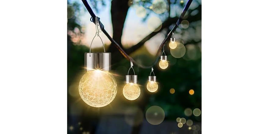 Solar Hanging Light 12 Pack Warm White