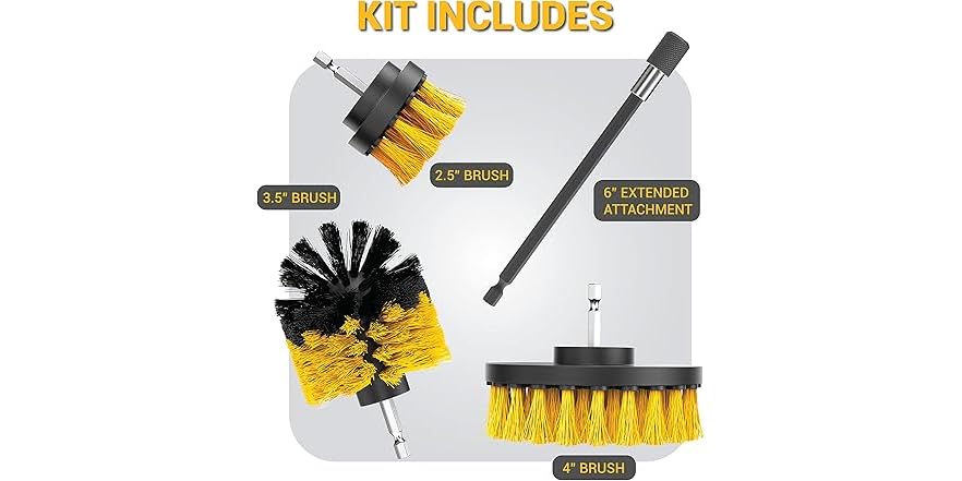 SCRUBIT Drill Brush Attachment Set