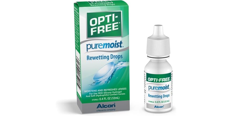 Opti-Free Puremoist Rewetting Drops, 12-mL