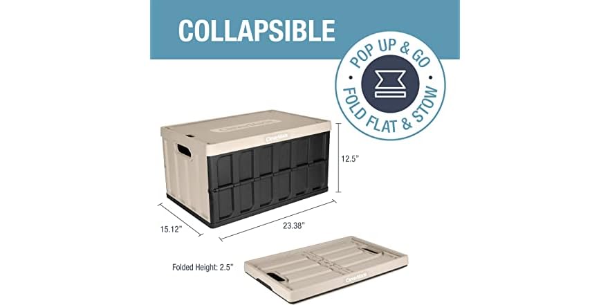 CleverMade 3PK Collapsible 62L Storage Bins w/Lids