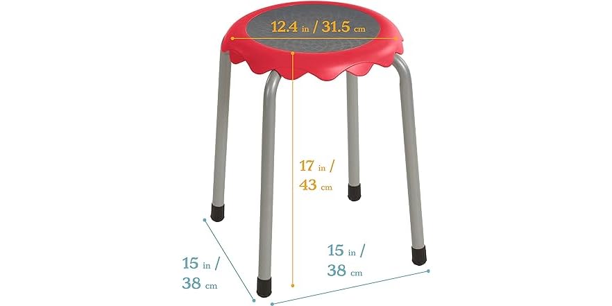 ECR4Kids Daisy Stackable Stool Set, Flex