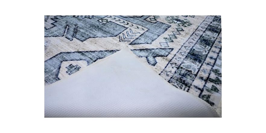 Bibb Home Washable Flannel Printed Area Rug, 3'x5' ft