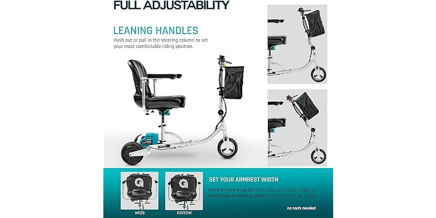 G 3 Wheel Folding Mobility Scooter Plus - Electric Powered, Airline ...