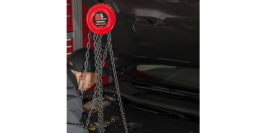 BIG RED TR9010-7 Hand Chain Hoist: 2 Hea