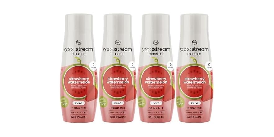 SodaStream 1024267011 Pack of 4 Zero Strawberry Watermelon