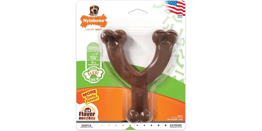 Nylabone Flexi Wishbone Dog Chew Toy