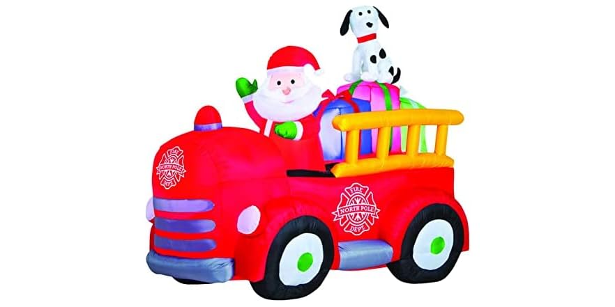 Gemmy Inflatable Santa's Fire Truck