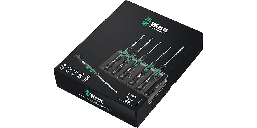 Wera 2035/6 Kraftform Micro Screwdriver Set w/Rack