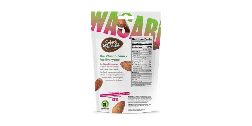 Select Harvest Almonds 6 Pack - Wasabi