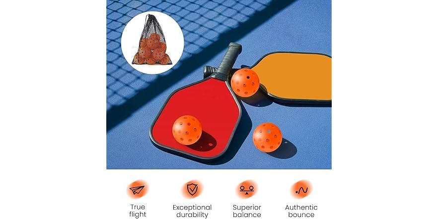 Geekman Pickleball Balls True Flight 6 Pk