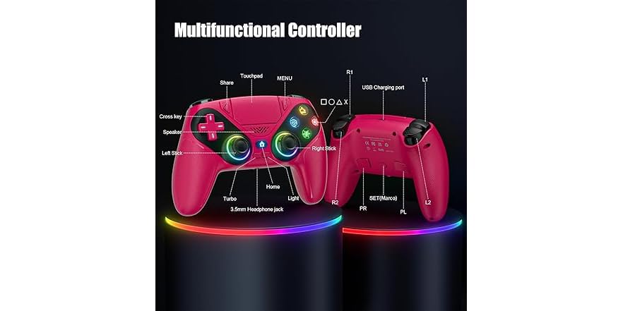 Nonbliep LED for PS5 Controller