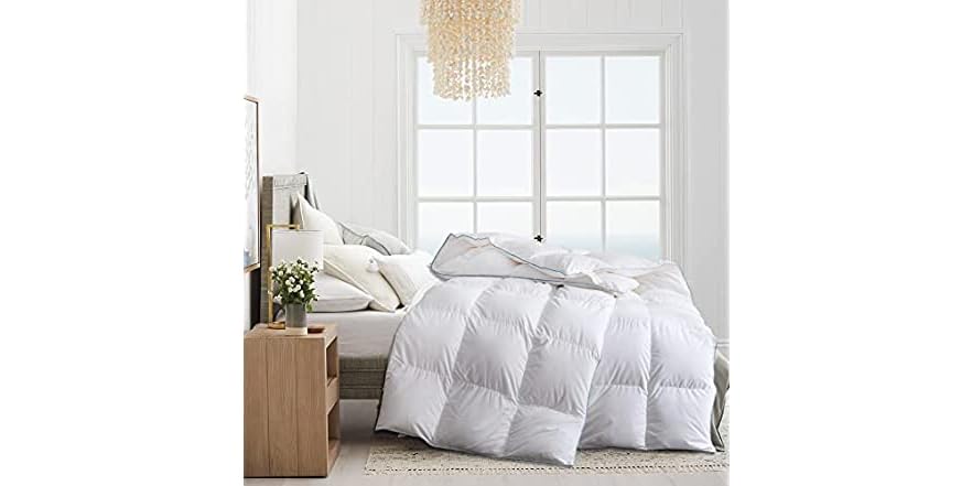 White Down Comforter-Duvet Insert (68X90, Solid White)