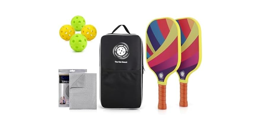 Net Beast Pickleball Paddles Set of 2 Fiberglass