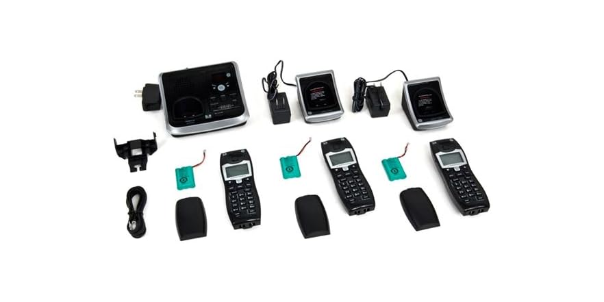 GE Cordless 5.8GHz Triple Handset Phone System with Digital Answering ...