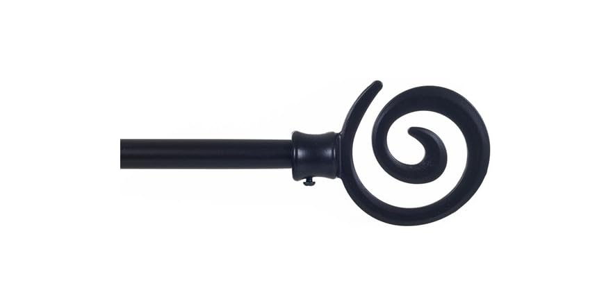 3/4" Spiral Curtain Rod 48"-86"-4 Colors