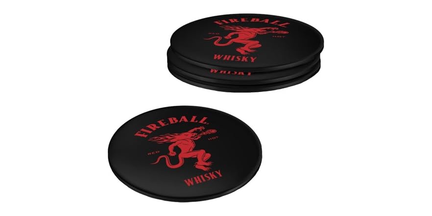 Fireball Stainless Steel Coasters 4-Pack