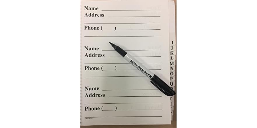 Big Type Co. Large Print Address Book