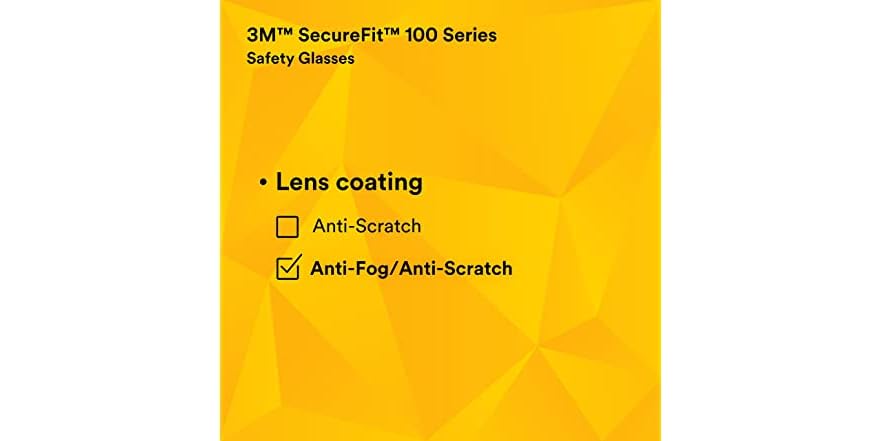 3M Safety Glasses SecureFit 100 Series