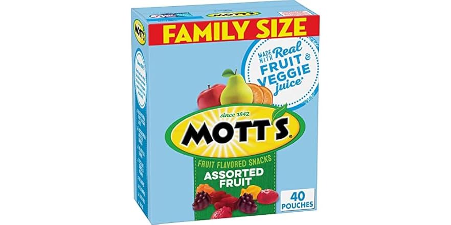 (40 Ct) Mott's Fruit Flavored Snacks, Assorted Fruit