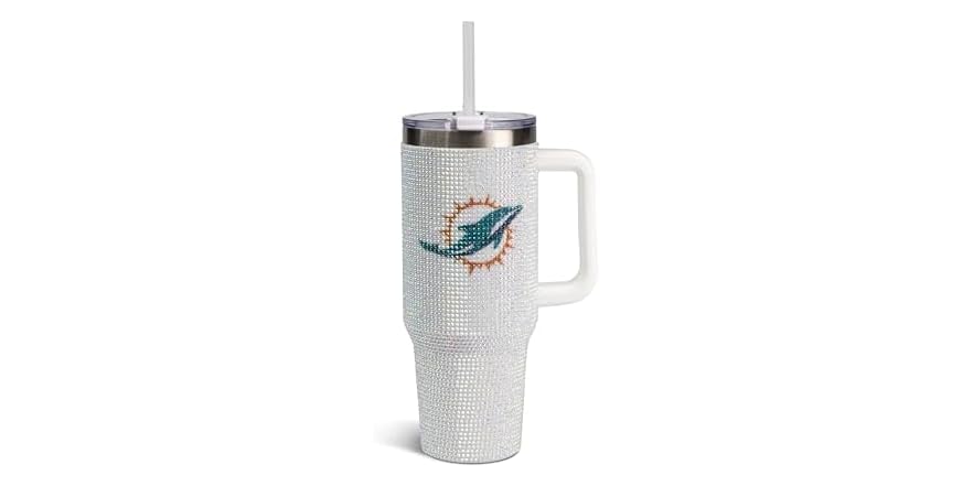 NFL 40oz Crystal Rhinestone Tumbler
