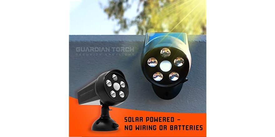 Guardian Torch Motion Outdoor Spotlight 2Pk