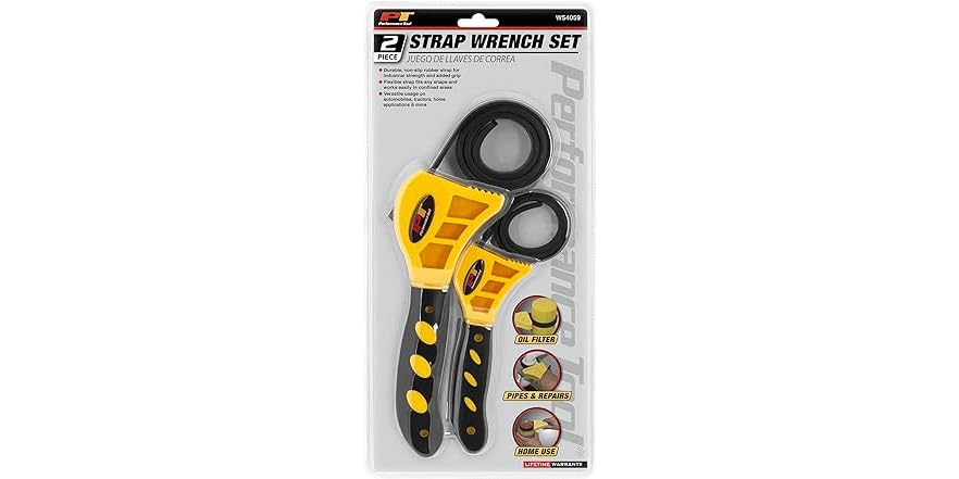 Performance Tool 2-Piece Strap Wrench Set