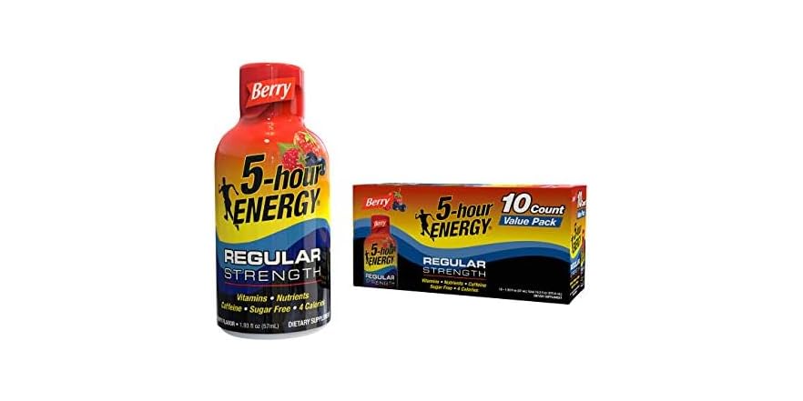 5-hour ENERGY Shot, Regular/Berry, 10ct