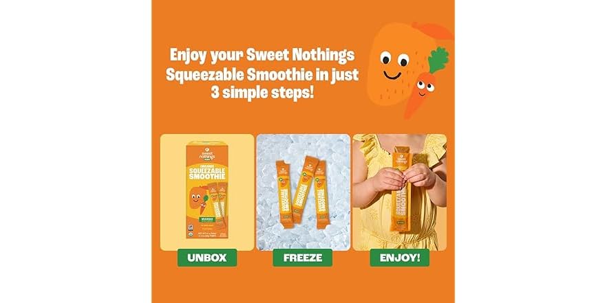 (24pk) Mango Organic Kids' Smoothie Freezie Pops